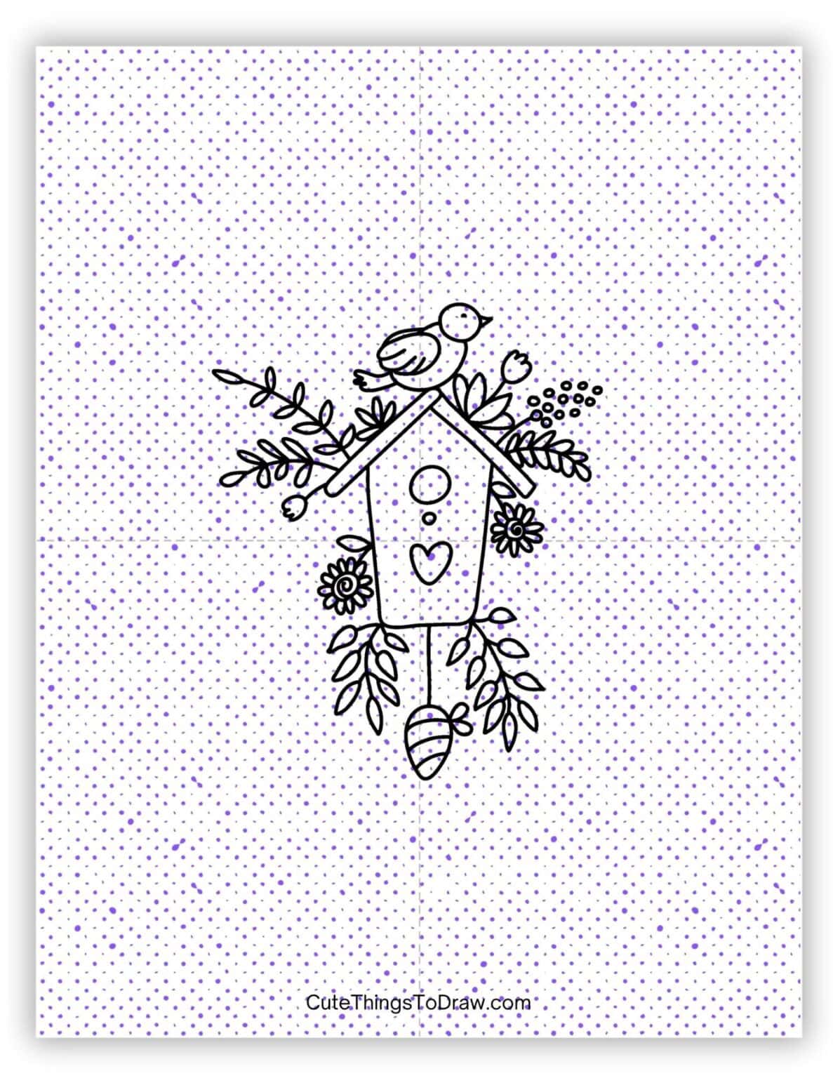 Cute Birdhouse Drawing Ideas - Cute Things to Draw