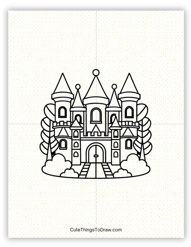 Cute Castle Drawing Ideas - Cute Things to Draw