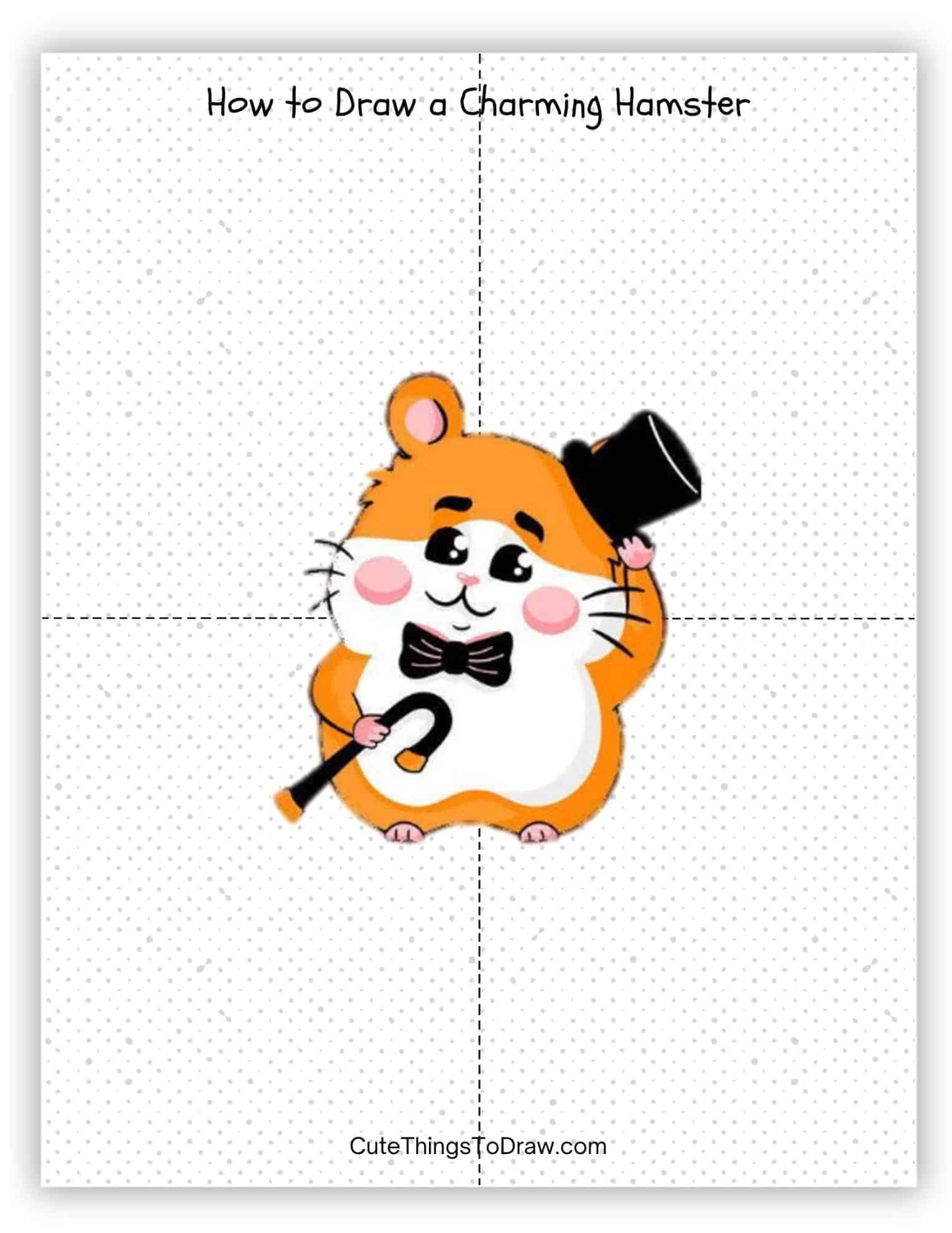 How to Draw a Charming Hamster (Step-by-Step Tutorial) - Cute Things to ...