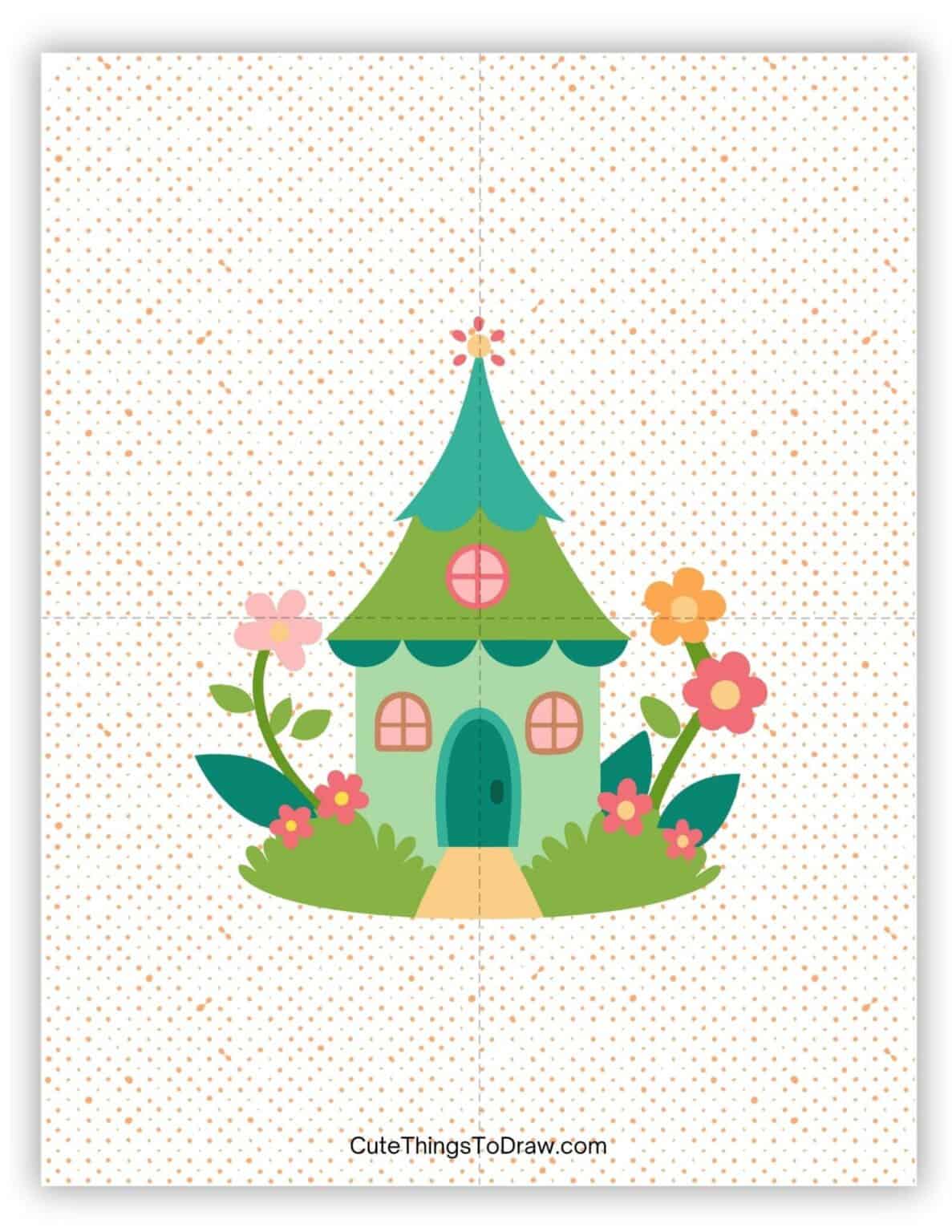 Cute Fairy Tale House Drawing Ideas - Cute Things to Draw