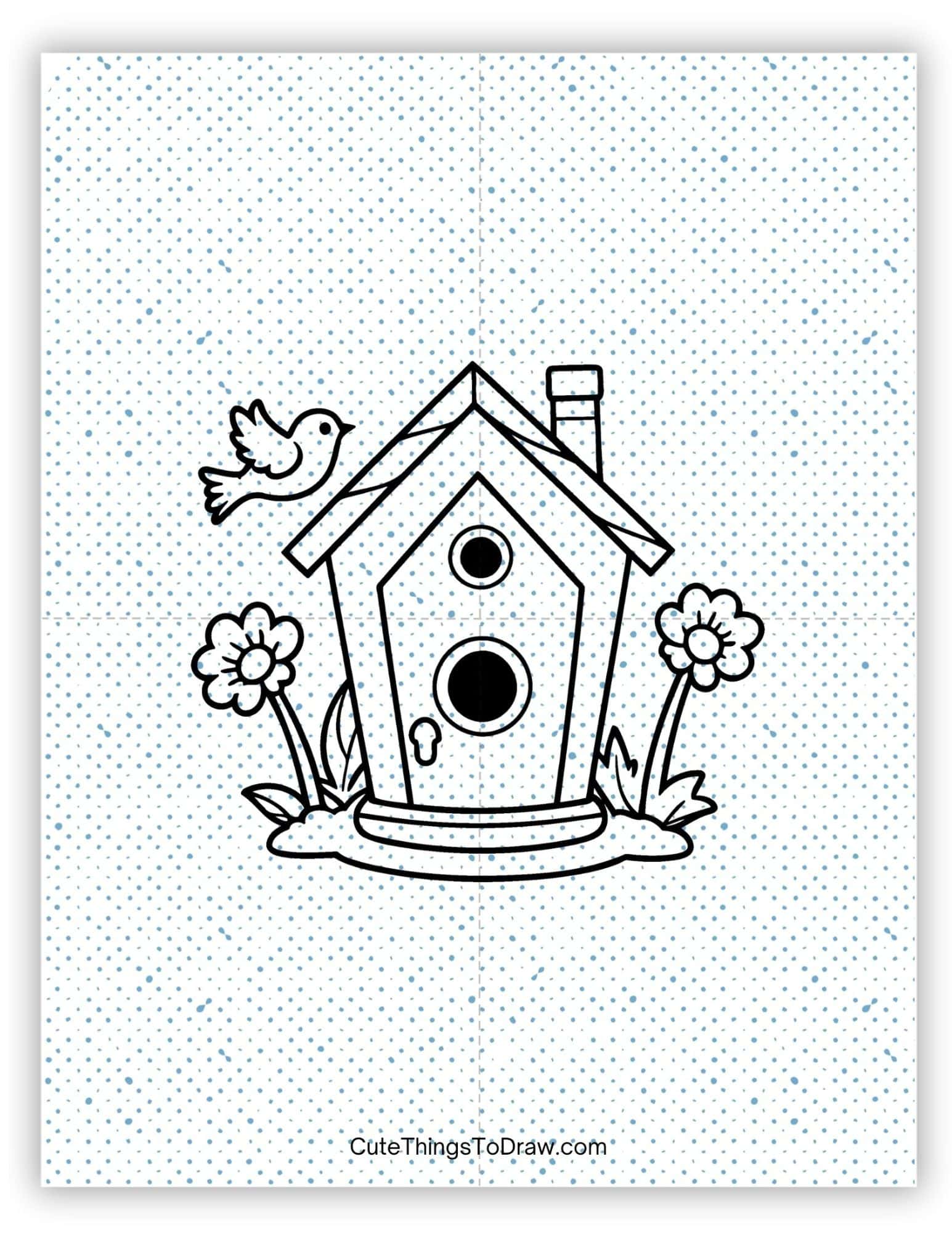 Cute Birdhouse Drawing Ideas - Cute Things to Draw