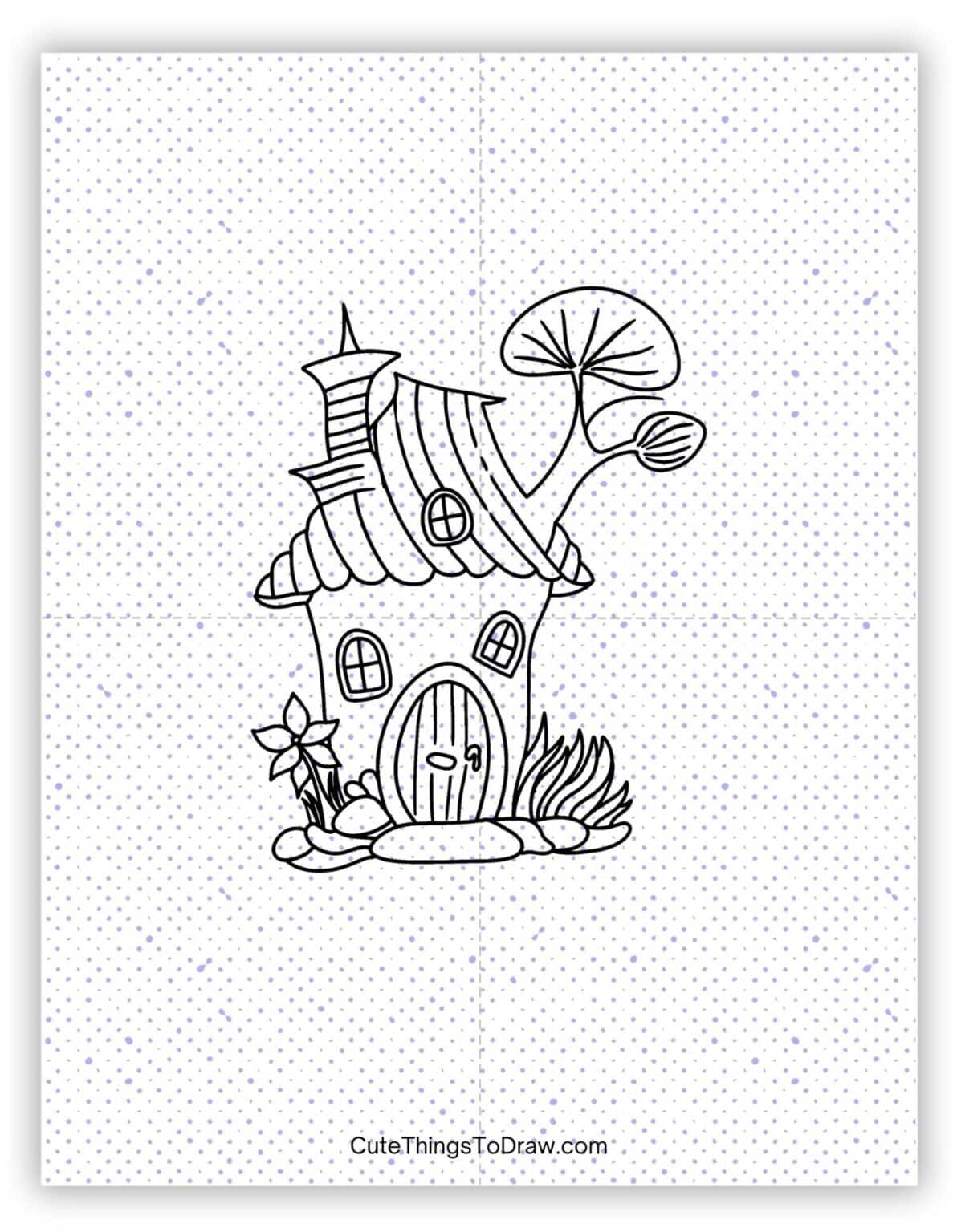 Cute Fairy Tale House Drawing Ideas - Cute Things to Draw