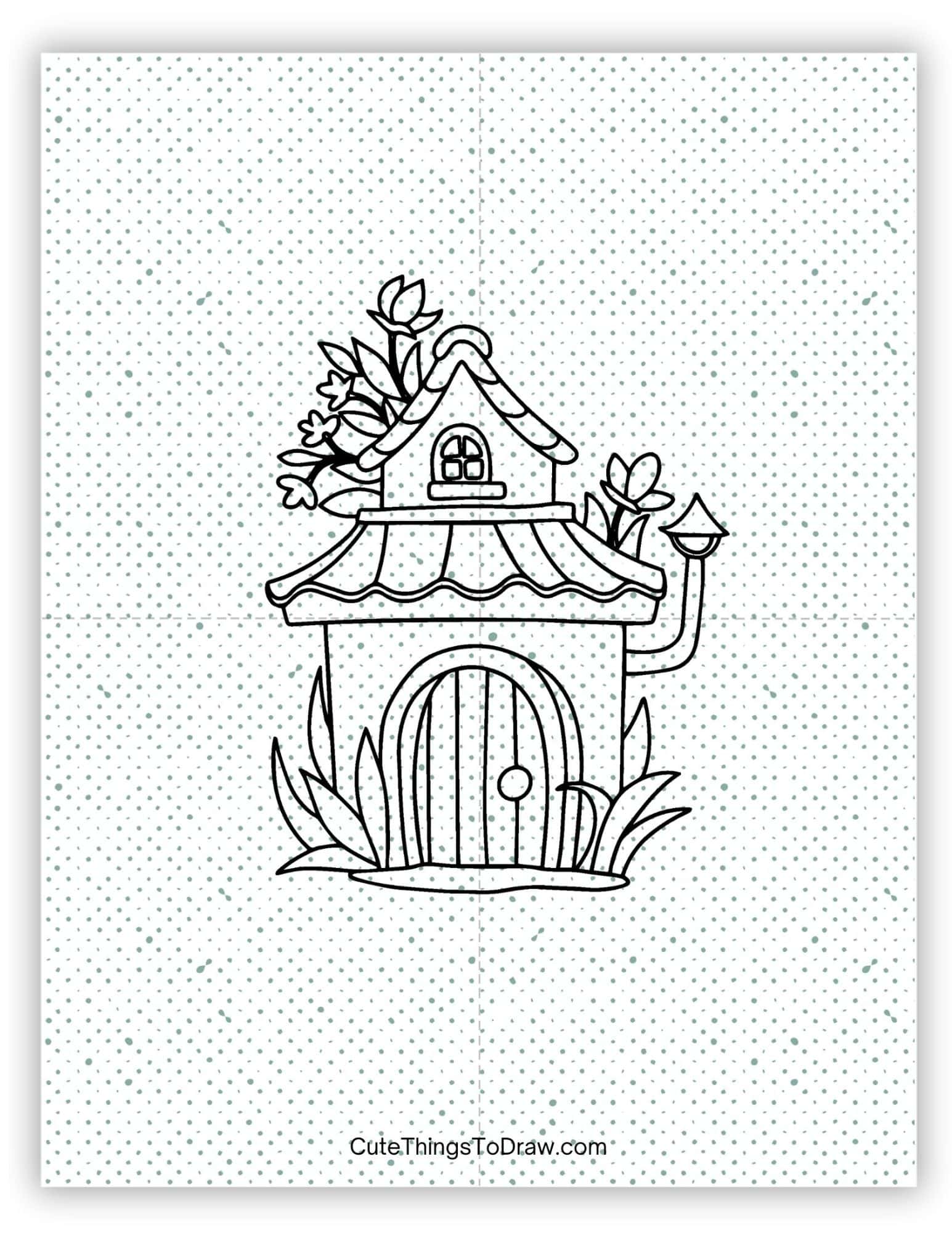 Cute Fairy Tale House Drawing Ideas - Cute Things to Draw