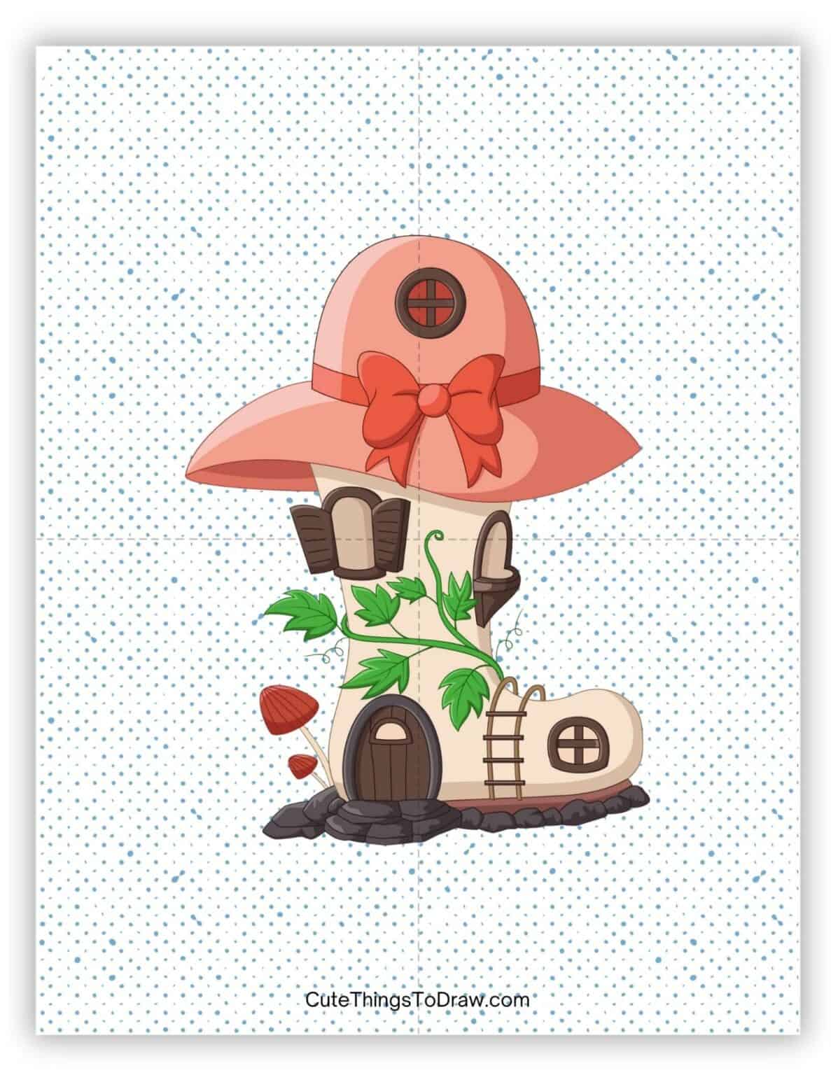 Cute Fairy Tale House Drawing Ideas - Cute Things to Draw