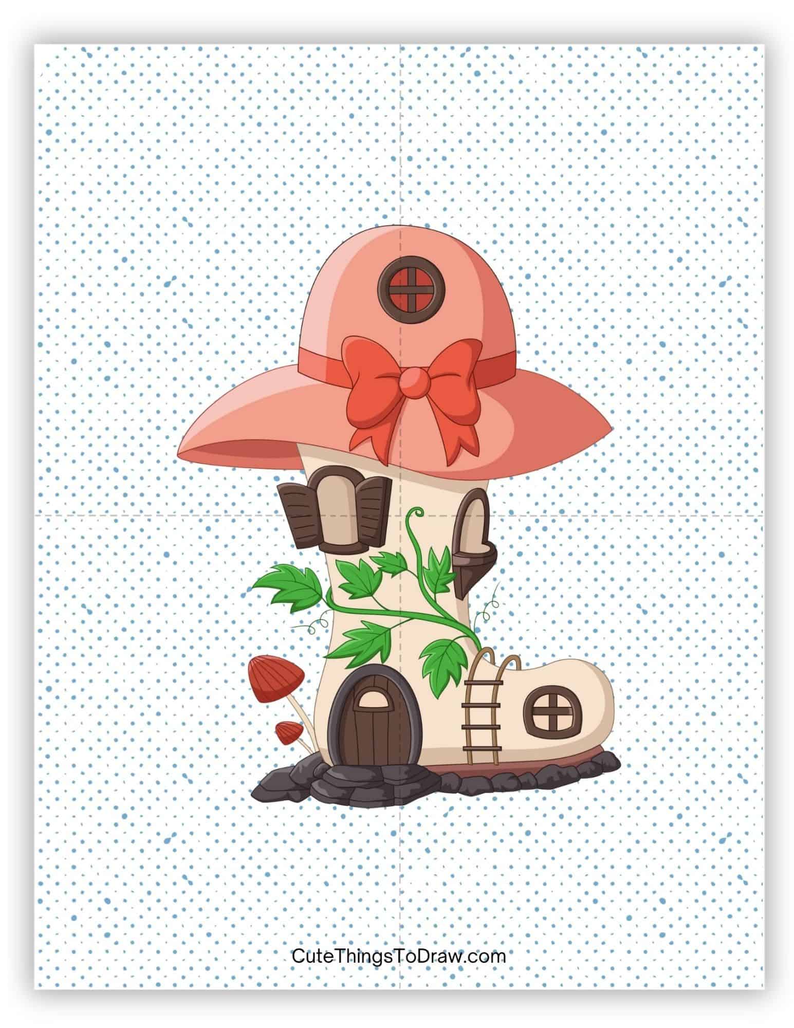 Cute Fairy Tale House Drawing Ideas - Cute Things to Draw