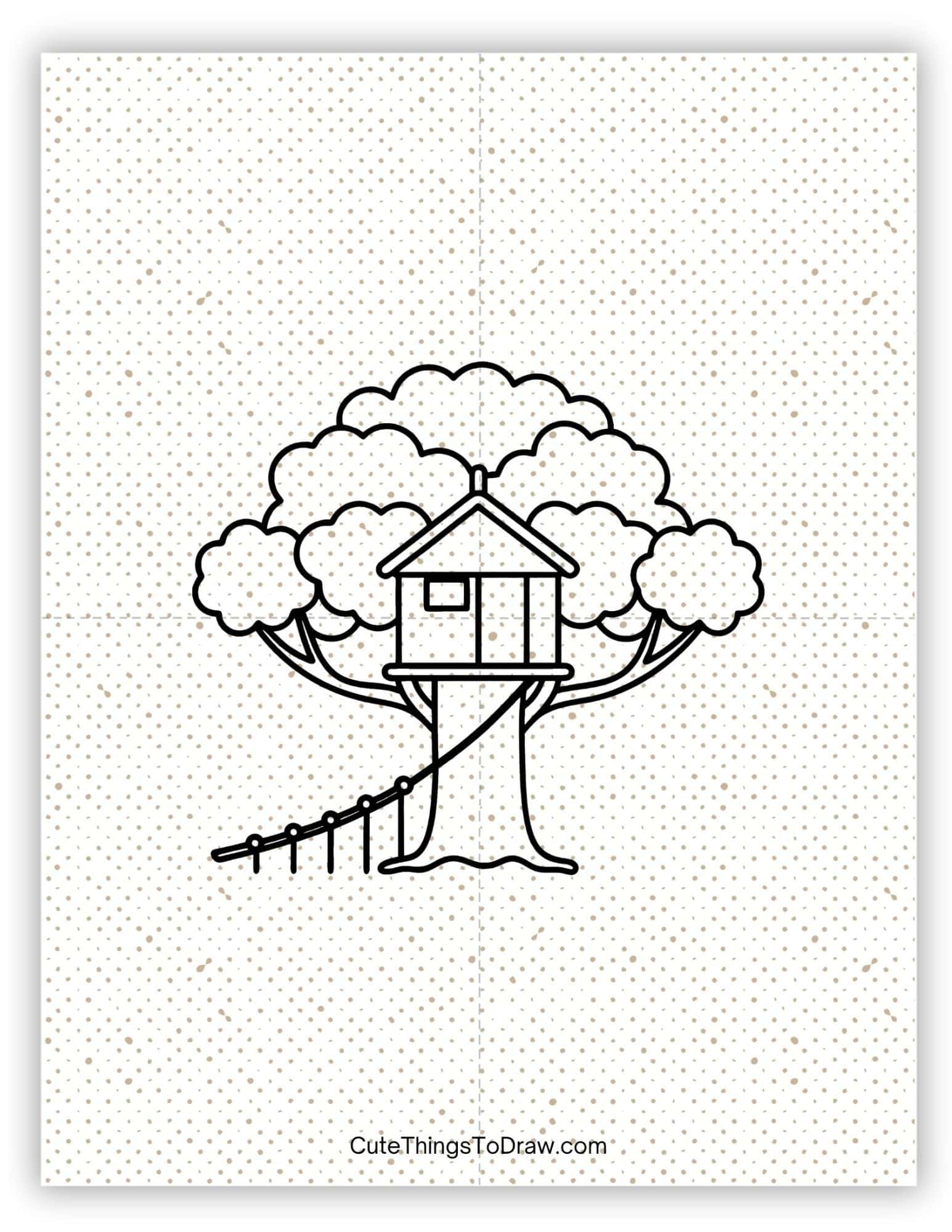 Cute Treehouse Drawing Ideas - Cute Things to Draw