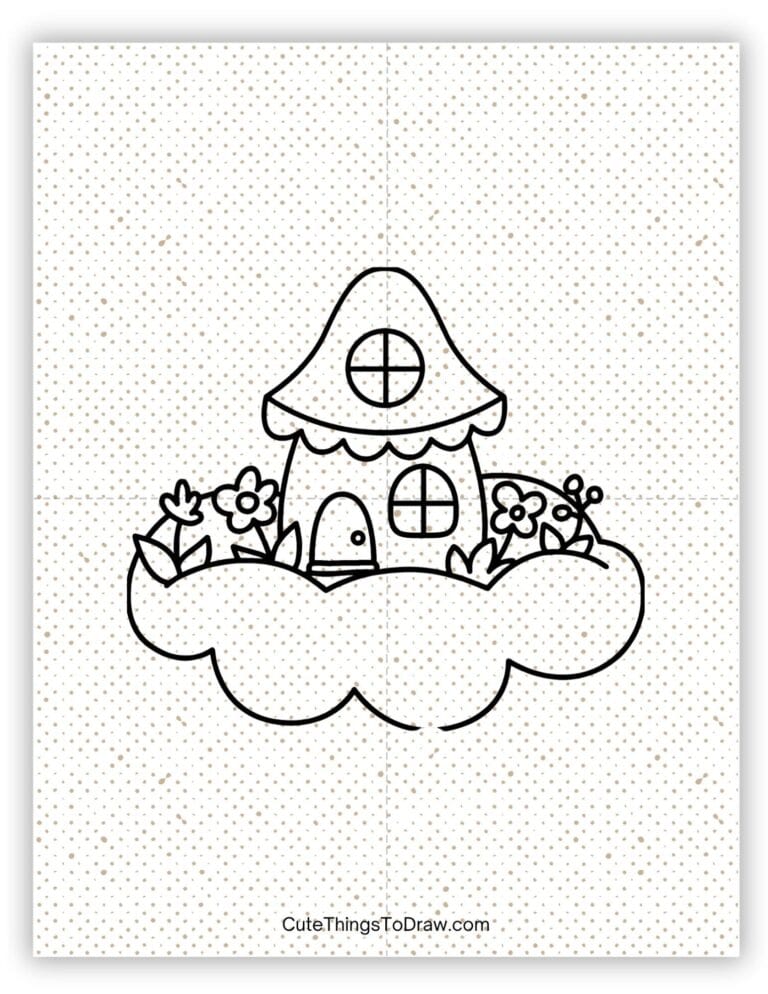Cute Fairy Tale House Drawing Ideas - Cute Things to Draw