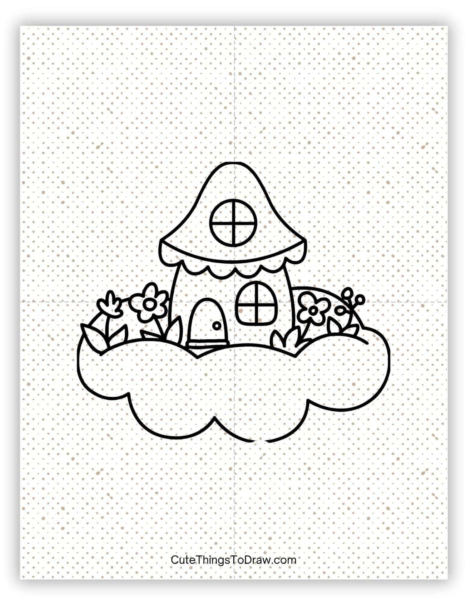 Cute Fairy Tale House Drawing Ideas - Cute Things to Draw