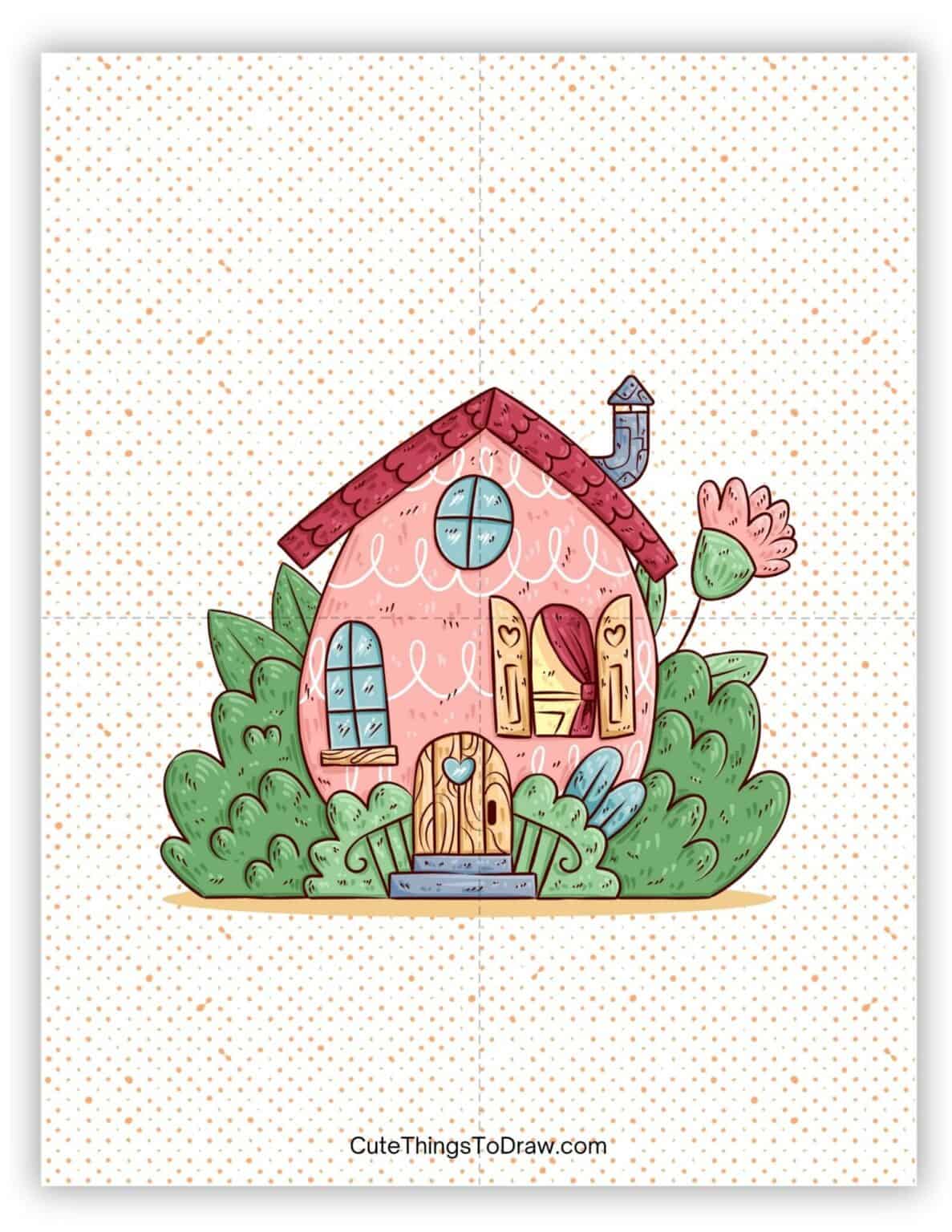 49 Cute House Drawing Ideas - Cute Things to Draw