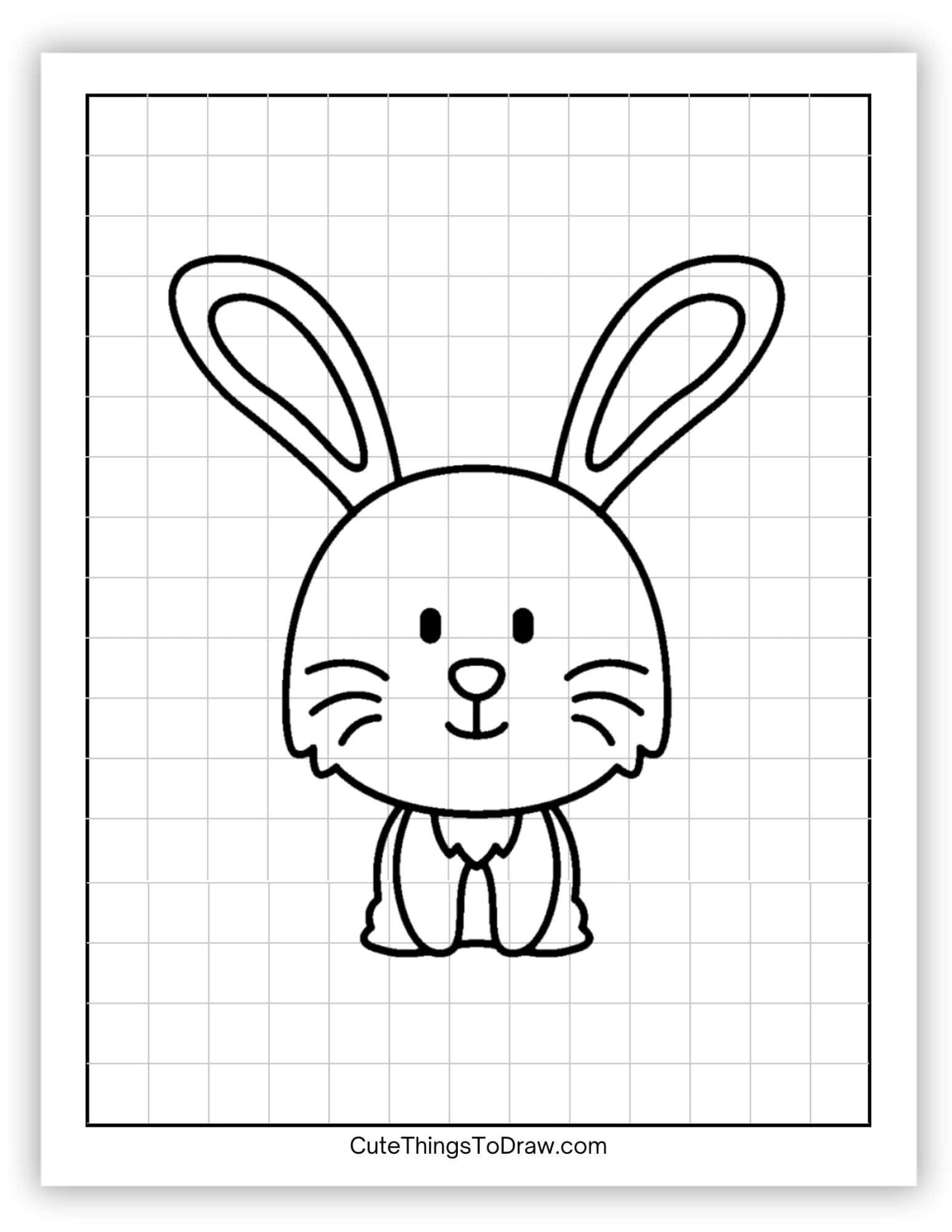 Finish Drawing the Rabbit (Free PDF Printable) - Cute Things to Draw
