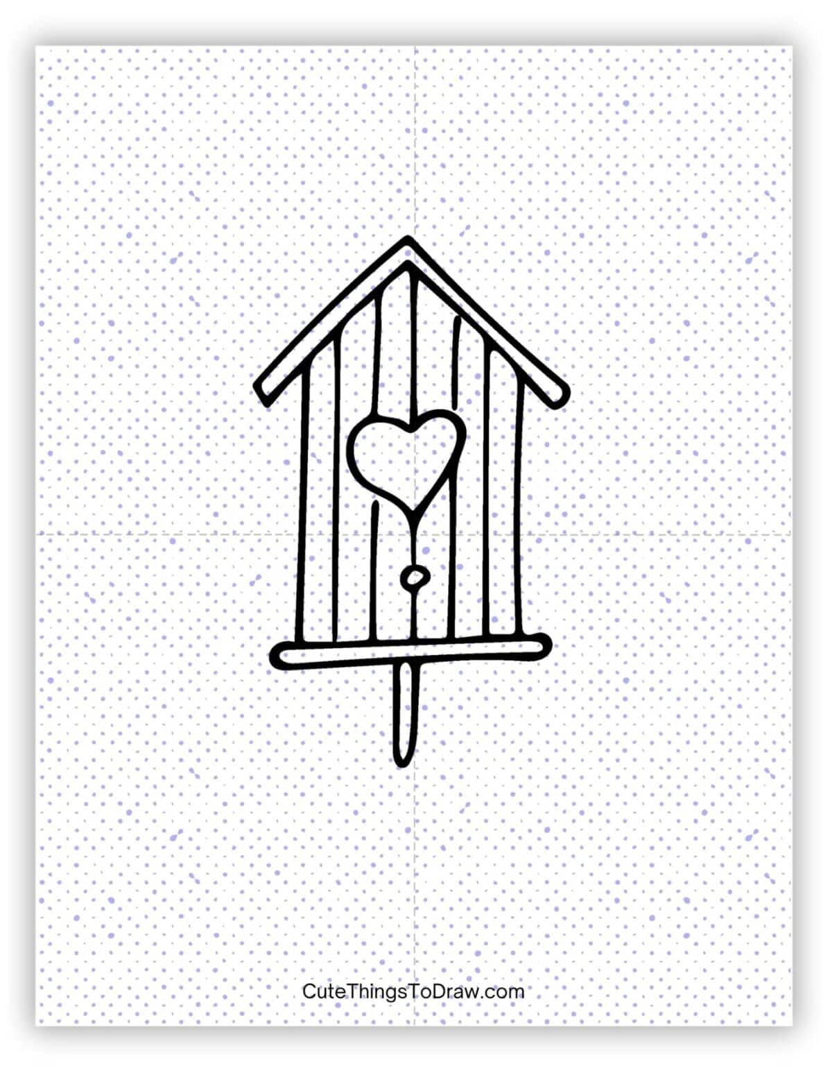 Cute Birdhouse Drawing Ideas - Cute Things to Draw