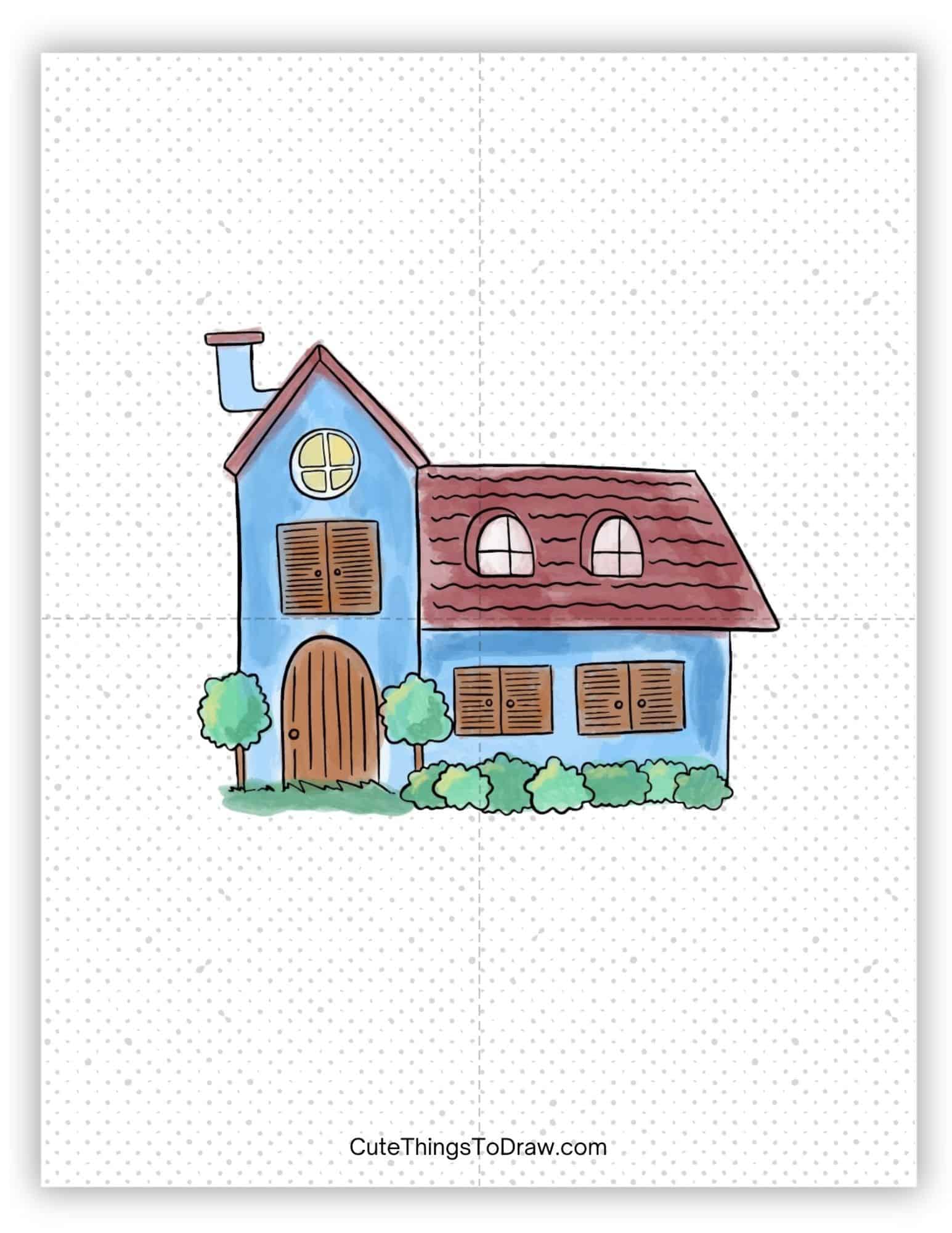 49 Cute House Drawing Ideas - Cute Things to Draw