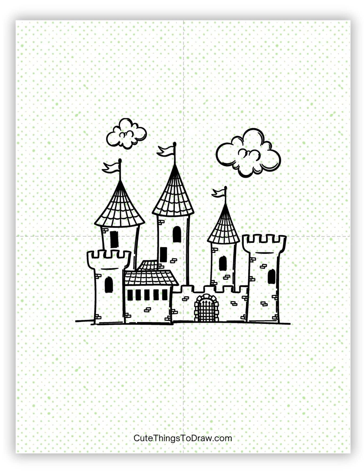 Cute Castle Drawing Ideas - Cute Things to Draw