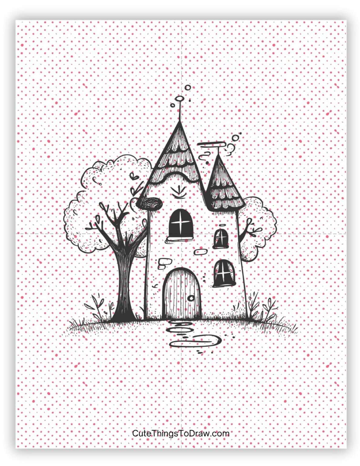 Cute Fairy Tale House Drawing Ideas - Cute Things to Draw