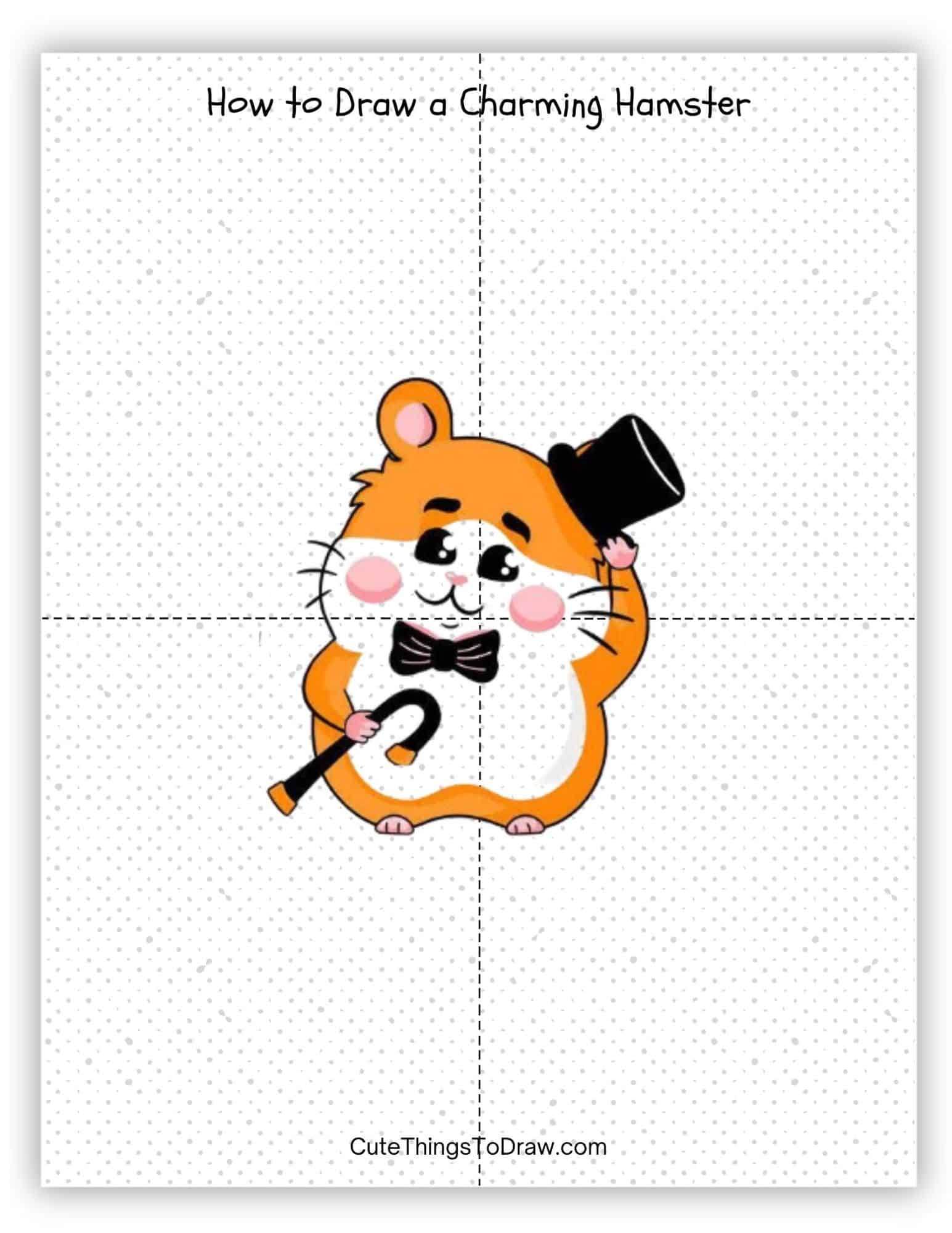 How to Draw a Charming Hamster (Step-by-Step Tutorial) - Cute Things to ...