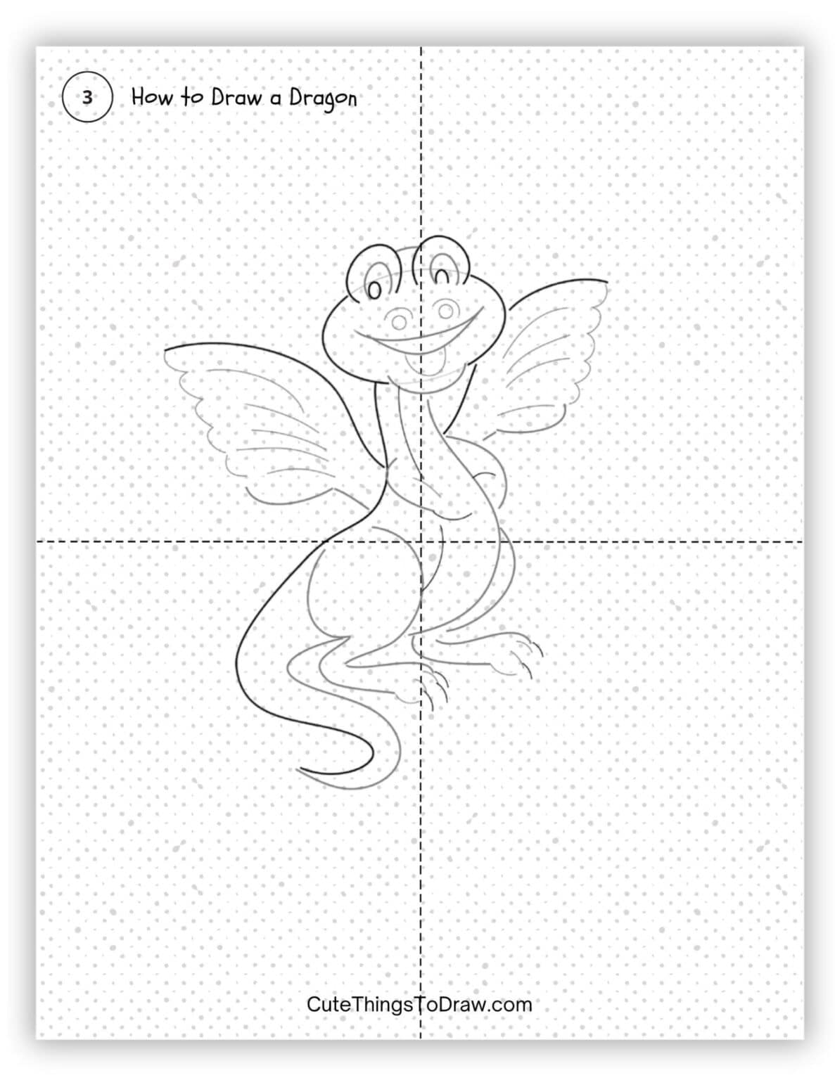 How to Draw a Dragon (Step-by-Step Tutorial) - Cute Things to Draw