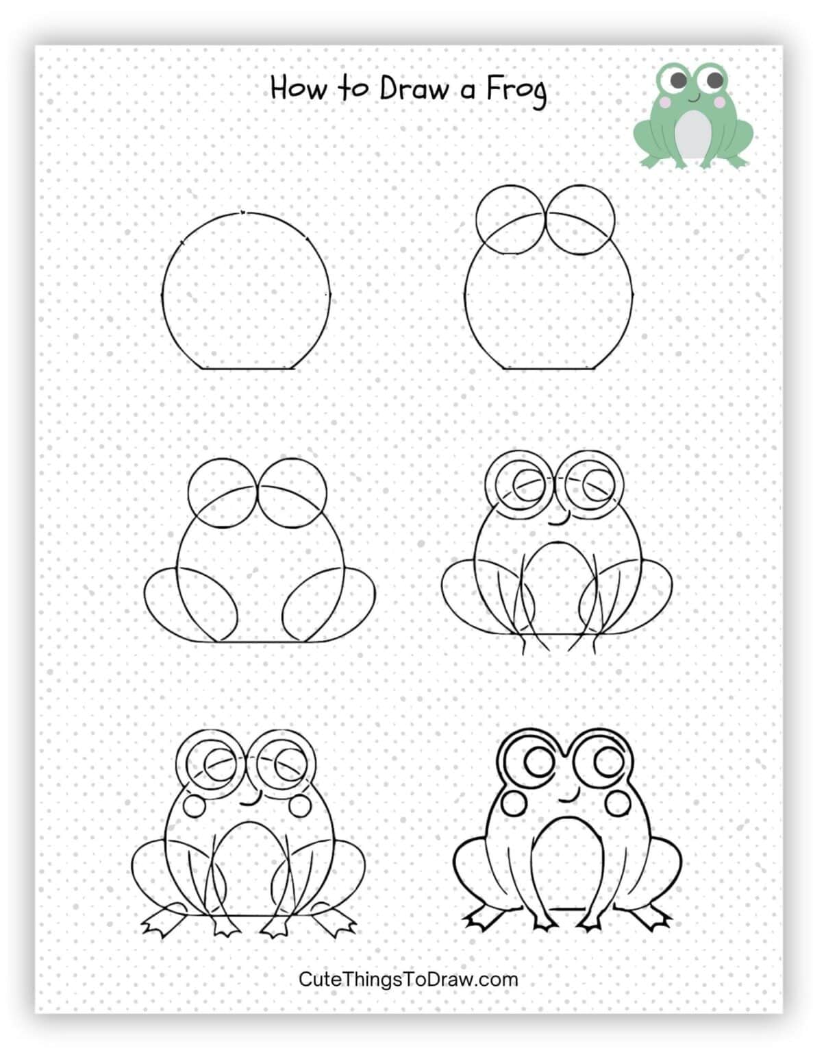How to Draw a Frog (Step-by-Step Tutorial) - Cute Things to Draw