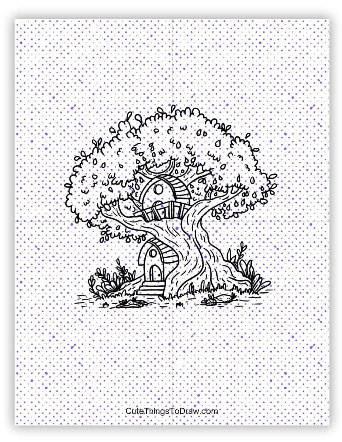 Cute Treehouse Drawing Ideas - Cute Things to Draw