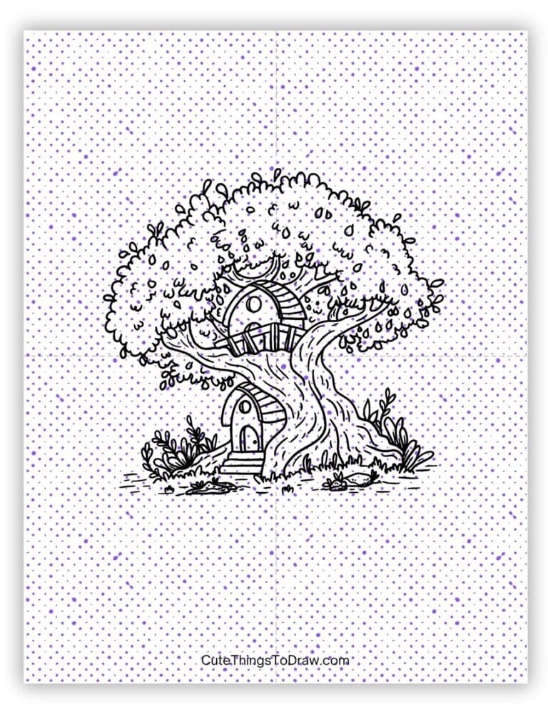 Cute Treehouse Drawing Ideas - Cute Things to Draw