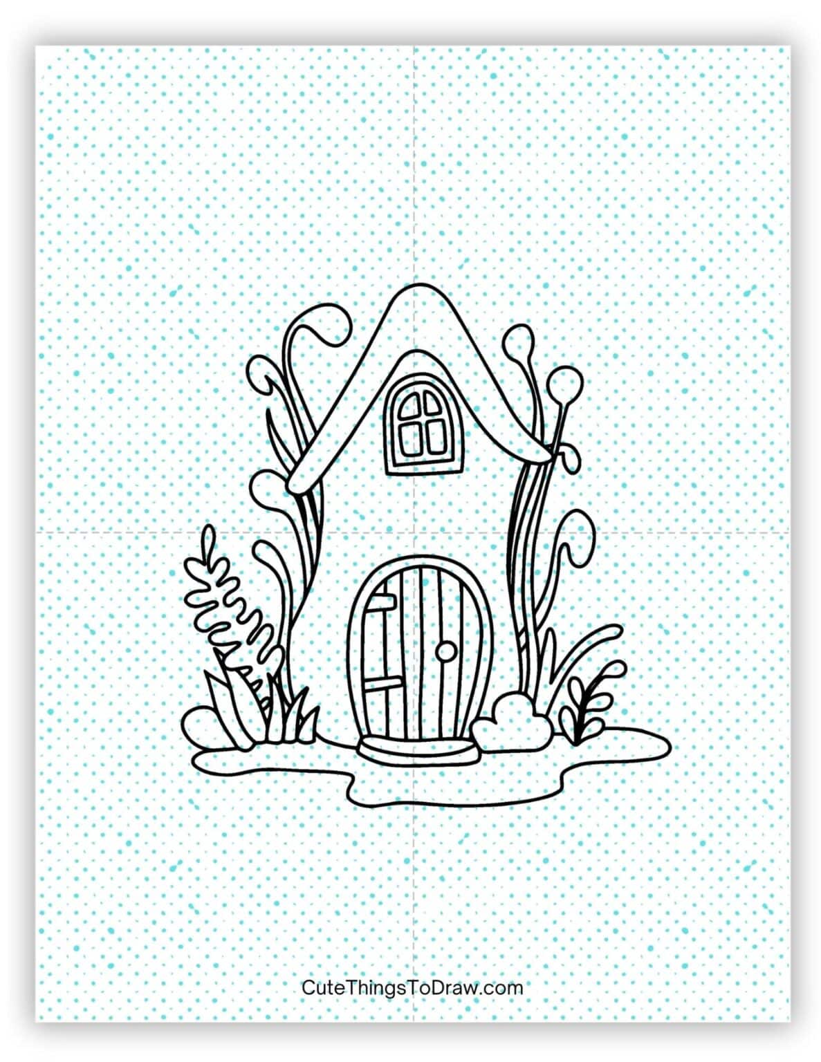 Cute Fairy Tale House Drawing Ideas - Cute Things to Draw
