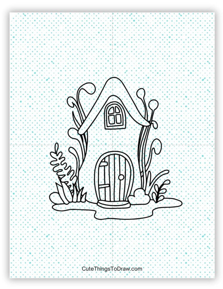 Cute Fairy Tale House Drawing Ideas - Cute Things to Draw