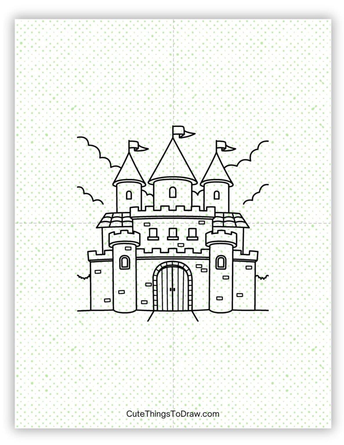 Cute Castle Drawing Ideas - Cute Things to Draw