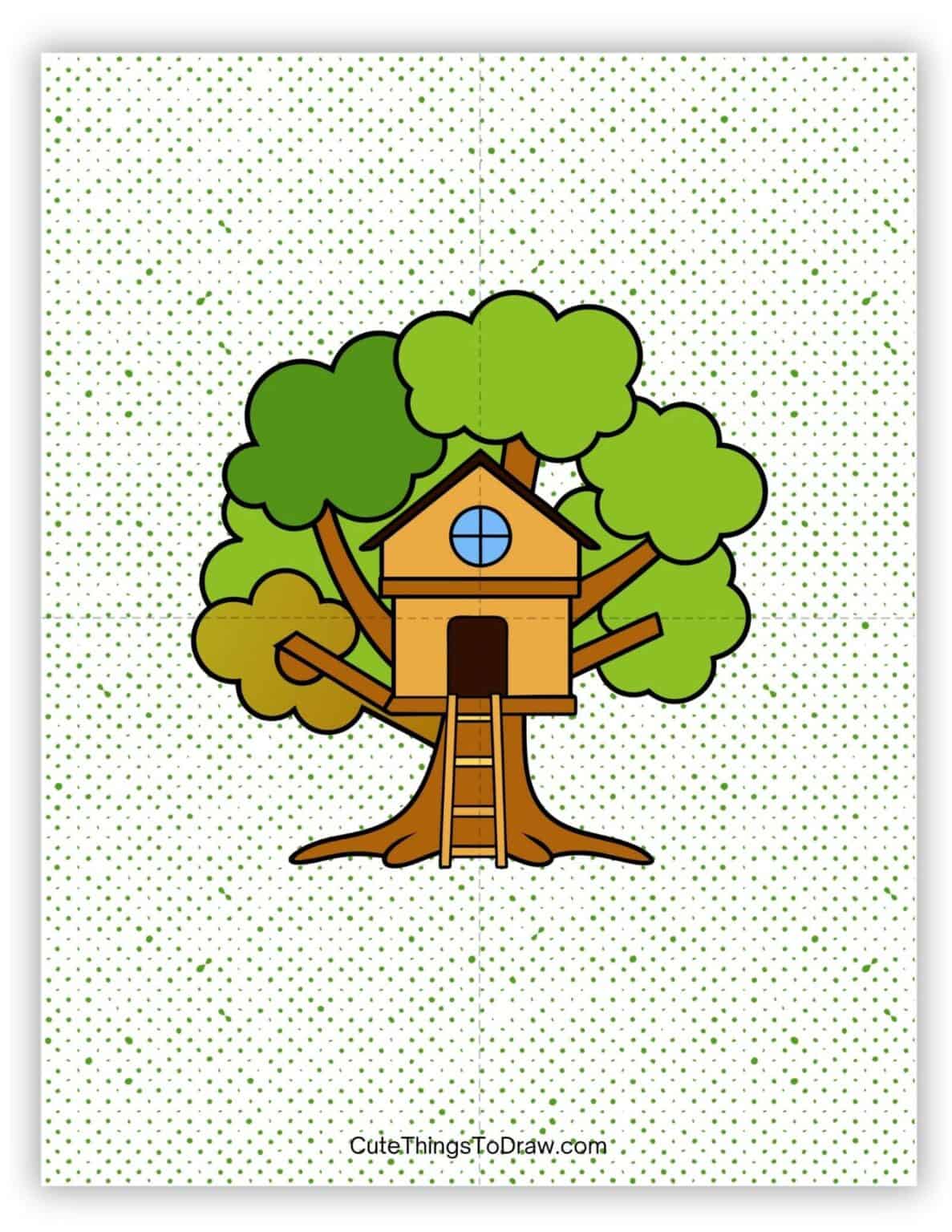 Cute Treehouse Drawing Ideas - Cute Things to Draw