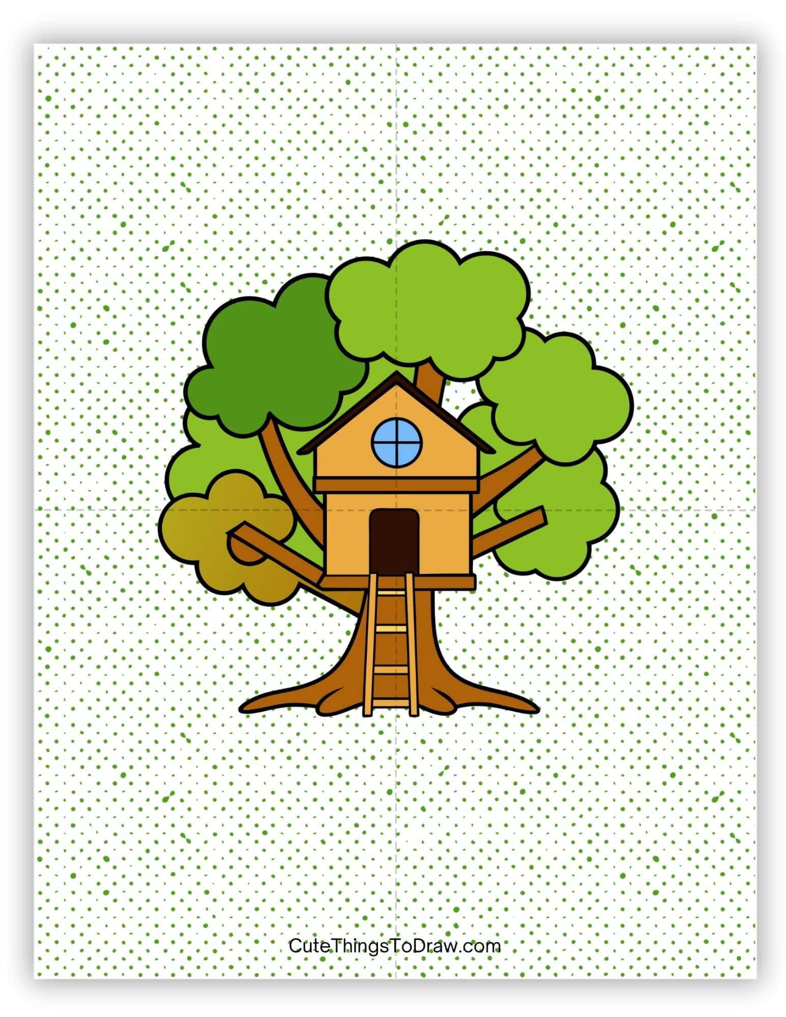 Cute Treehouse Drawing Ideas - Cute Things to Draw