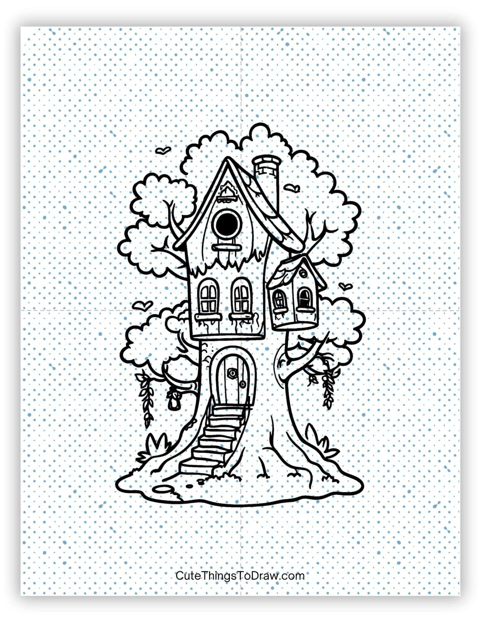 Cute Treehouse Drawing Ideas - Cute Things to Draw