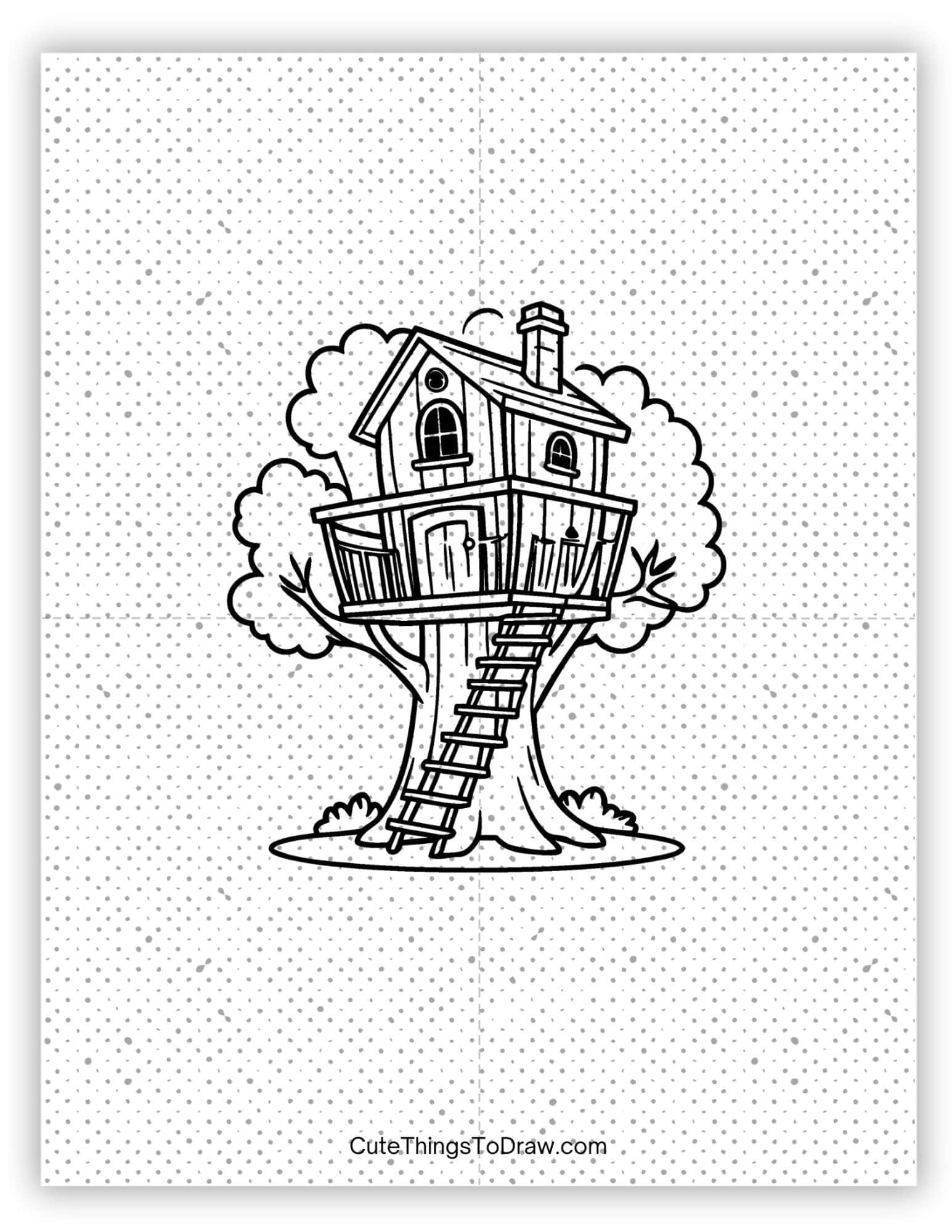 Cute Treehouse Drawing Ideas - Cute Things to Draw