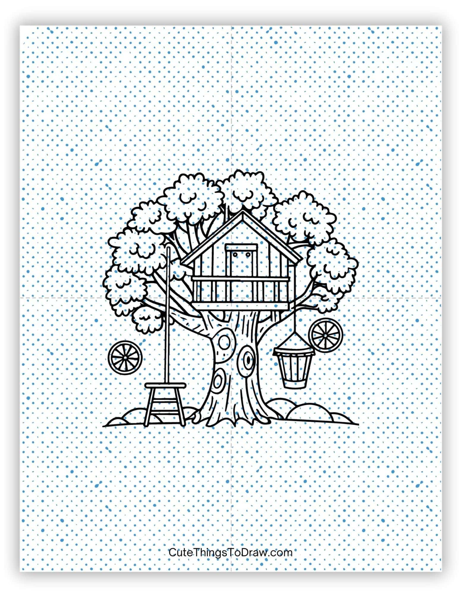 Cute Treehouse Drawing Ideas - Cute Things to Draw