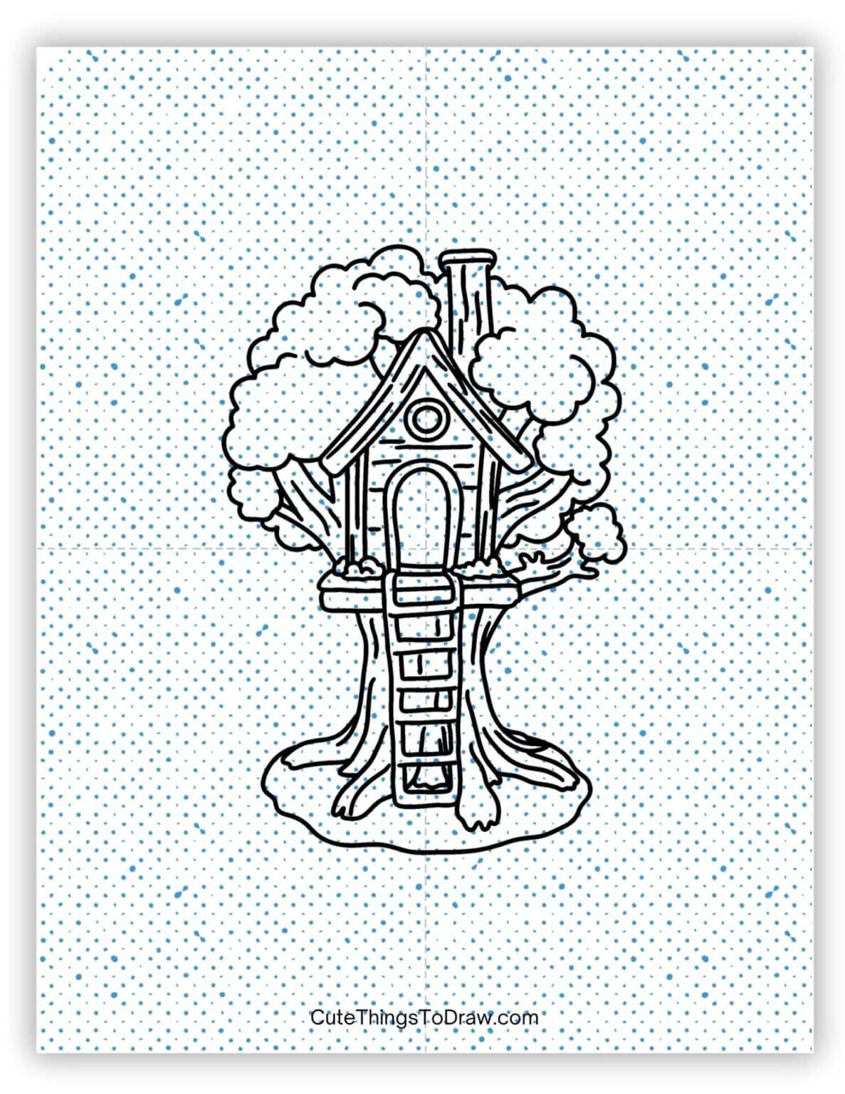 Cute Treehouse Drawing Ideas - Cute Things to Draw