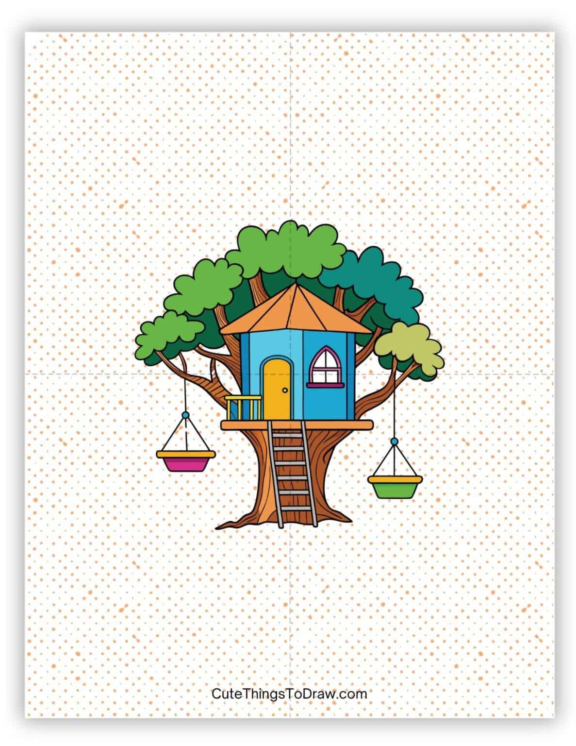 Cute Treehouse Drawing Ideas - Cute Things to Draw