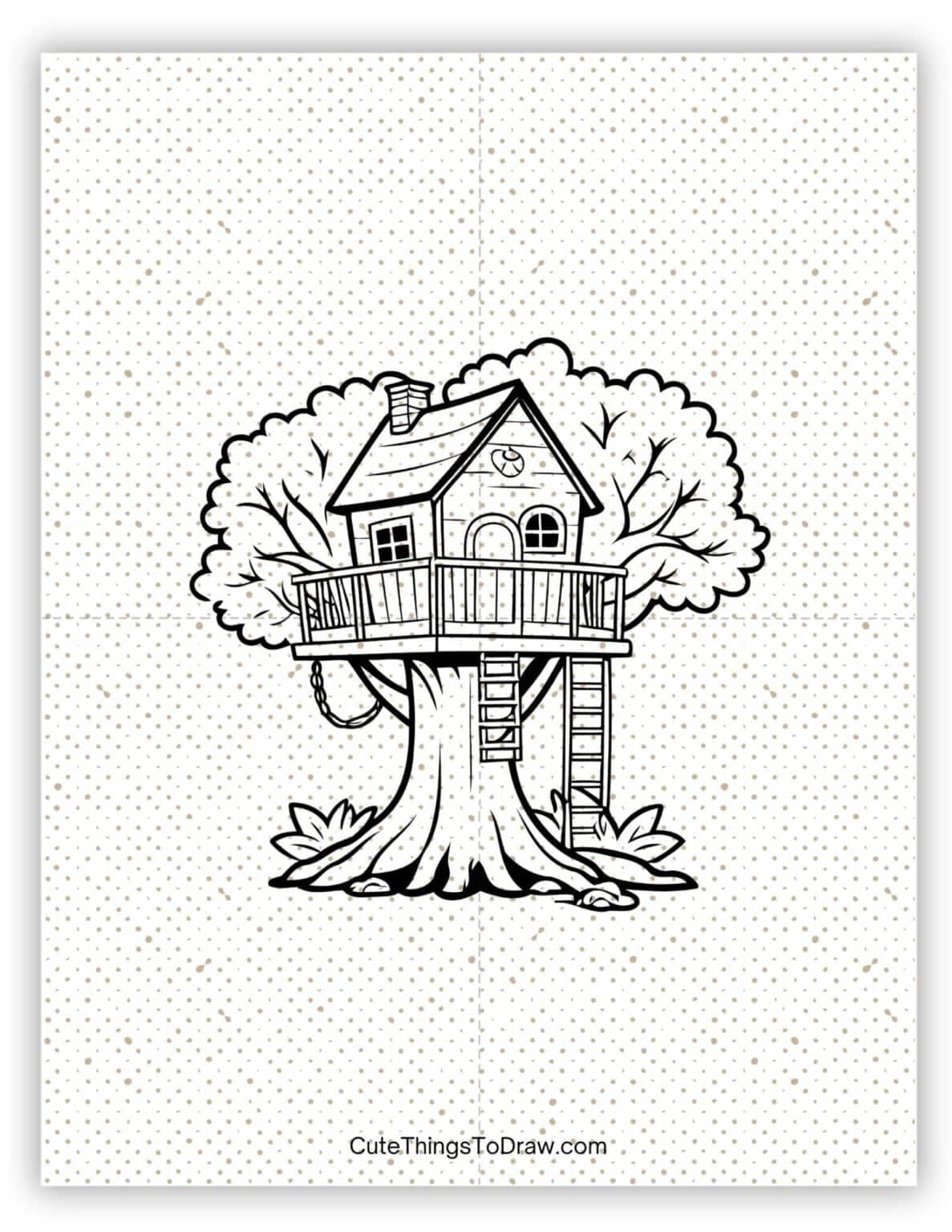 Cute Treehouse Drawing Ideas - Cute Things to Draw