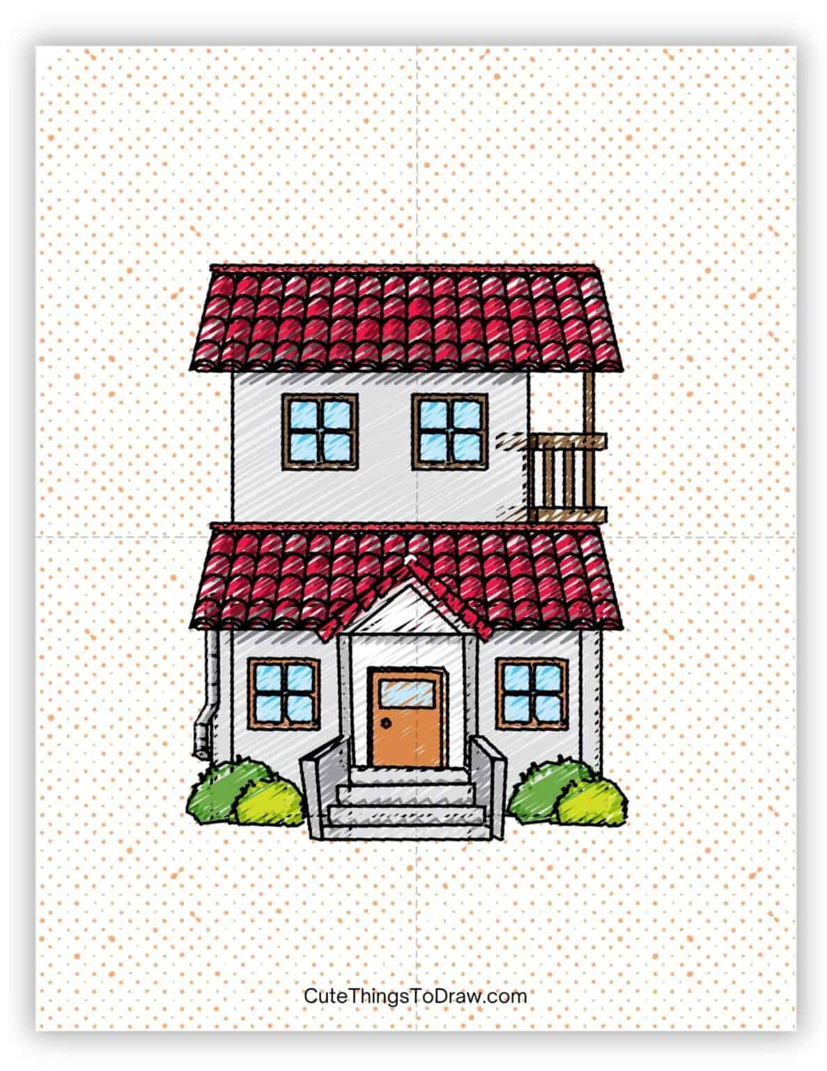 49 Cute House Drawing Ideas - Cute Things to Draw