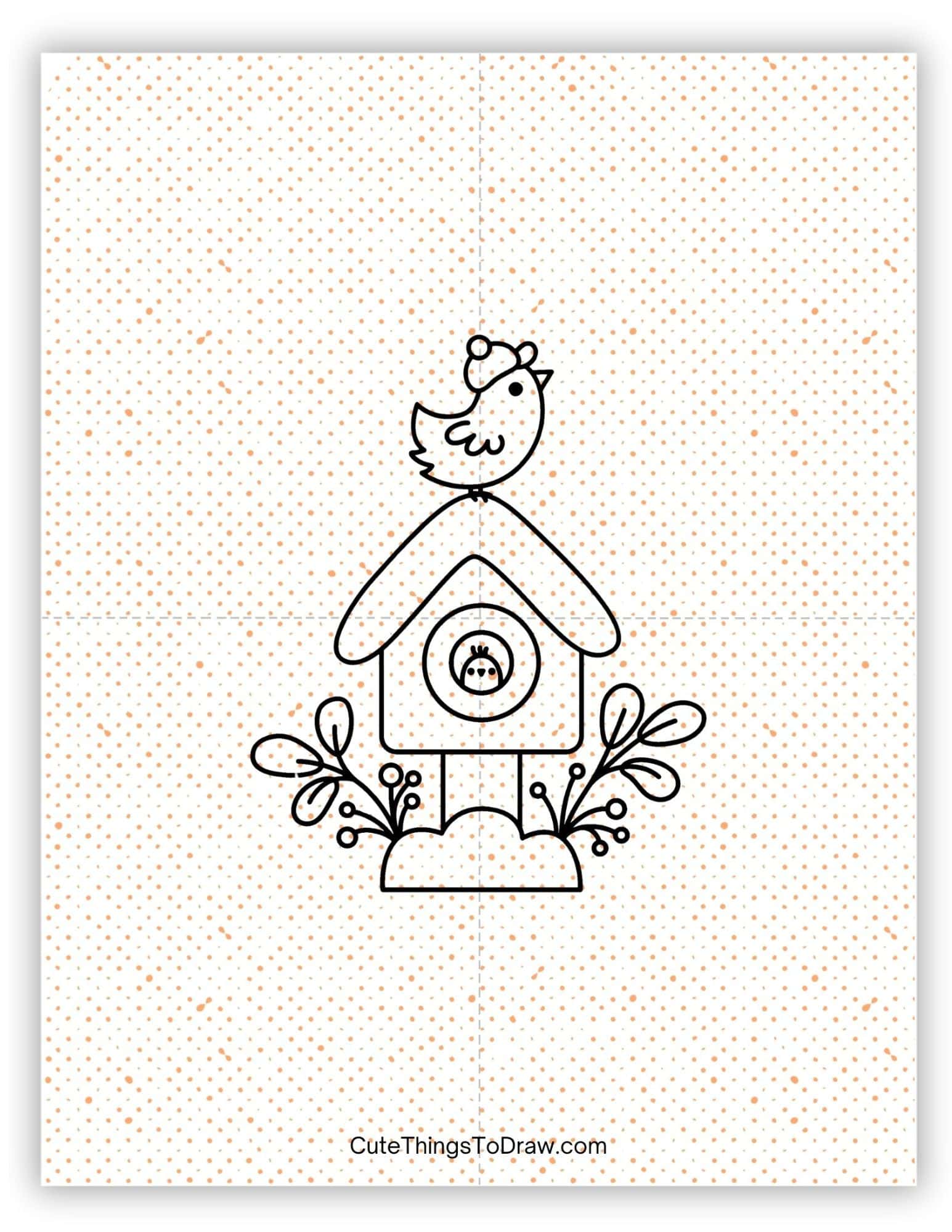 Cute Birdhouse Drawing Ideas - Cute Things to Draw