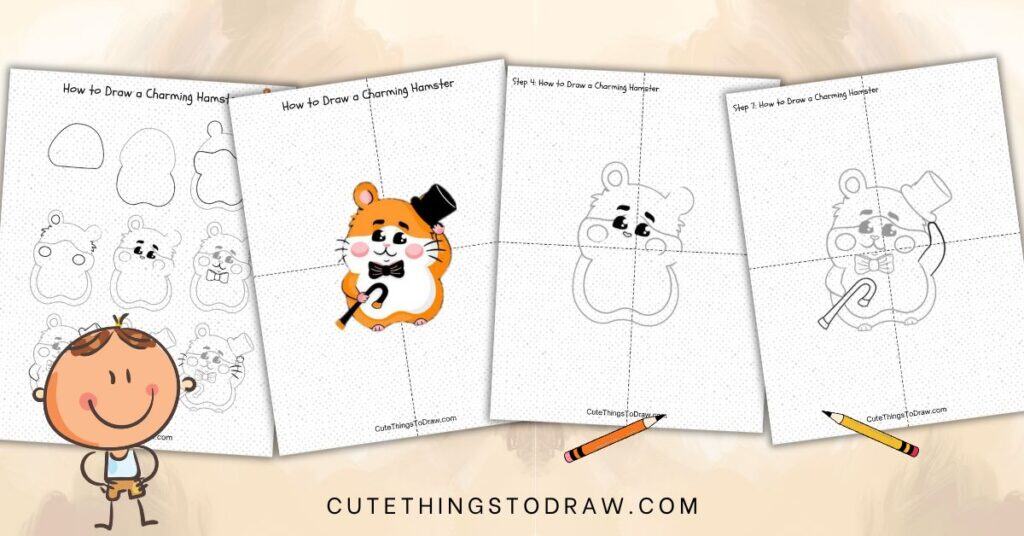 How to Draw a Charming Hamster (Step-by-Step Tutorial) - Cute Things to ...
