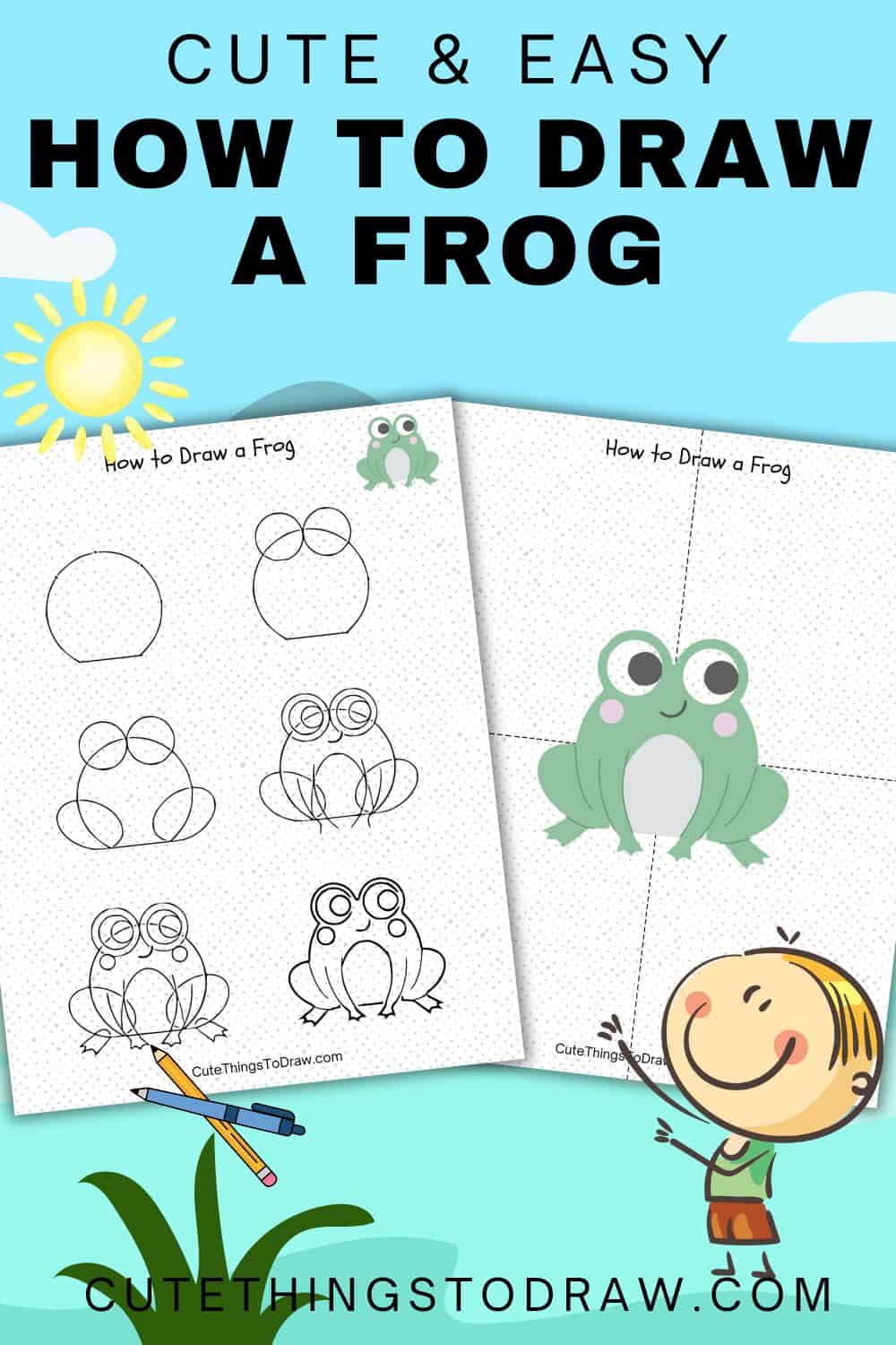 How to Draw a Frog (Step-by-Step Tutorial) - Cute Things to Draw