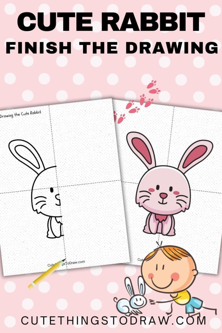 Finish Drawing the Rabbit (Free PDF Printable) - Cute Things to Draw